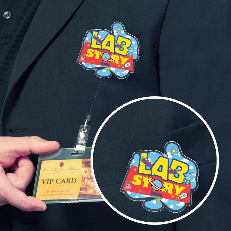 Lab Week 2026 Toy Story Badge Reel, Lab Story Disney Pixar ID Holder ...