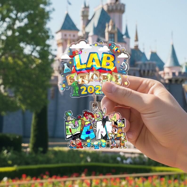 Lab Week 2026 Toy Story Badge Reel, Lab Story Disney Pixar ID Holder ...