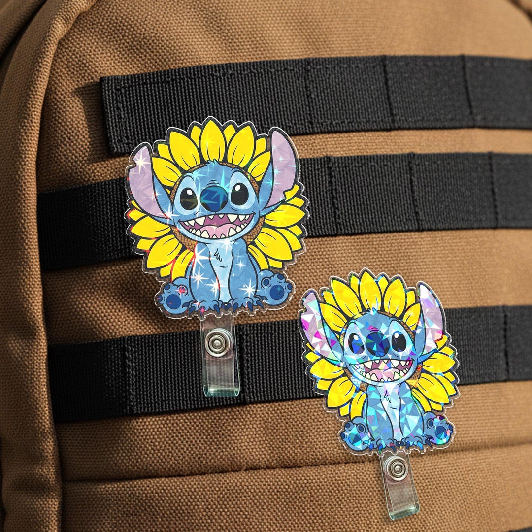 Lilo Ad Stitch Badge Reel, Ohana Means Family Retractable ID Holder ...