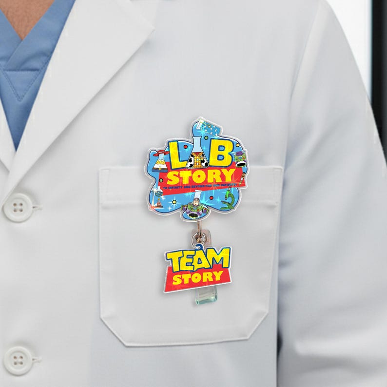 Lab Week 2026 Toy Story Badge Reel, Lab Story Disney Pixar ID Holder ...