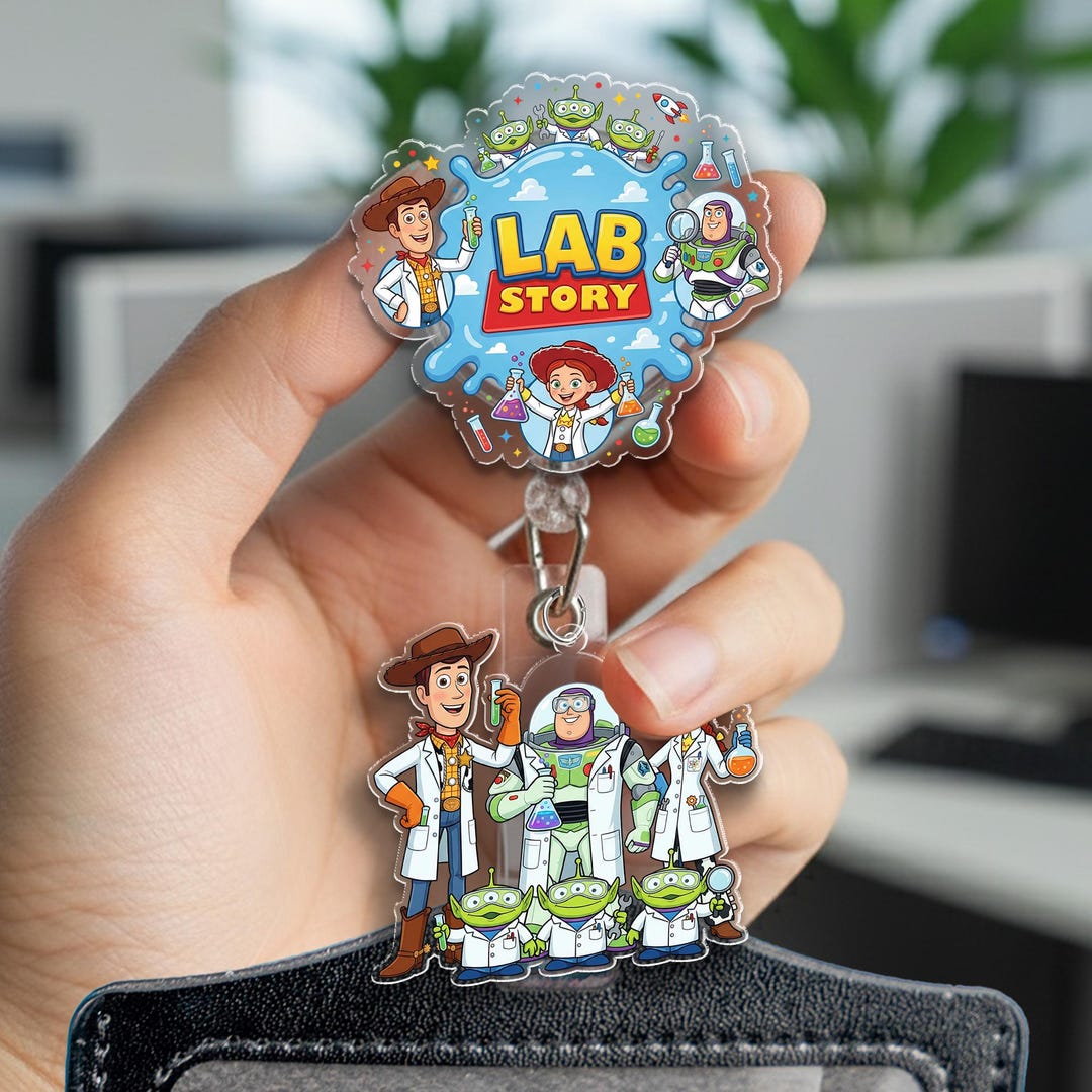 Lab Week 2026 Toy Story Badge Reel, Lab Story Disney Pixar ID Holder ...