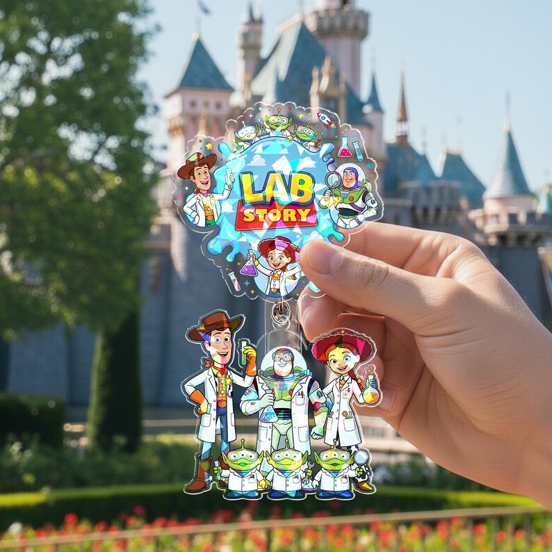 Lab Week 2026 Toy Story Badge Reel, Lab Story Disney Pixar ID Holder ...