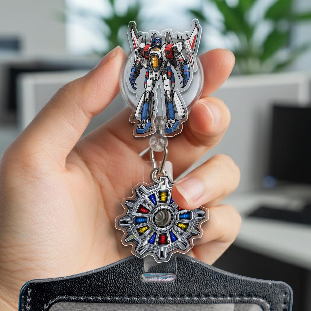 Starscream Badge Reel, Transformer Badge Reel ID Clip, Cute Nurse Badge ...