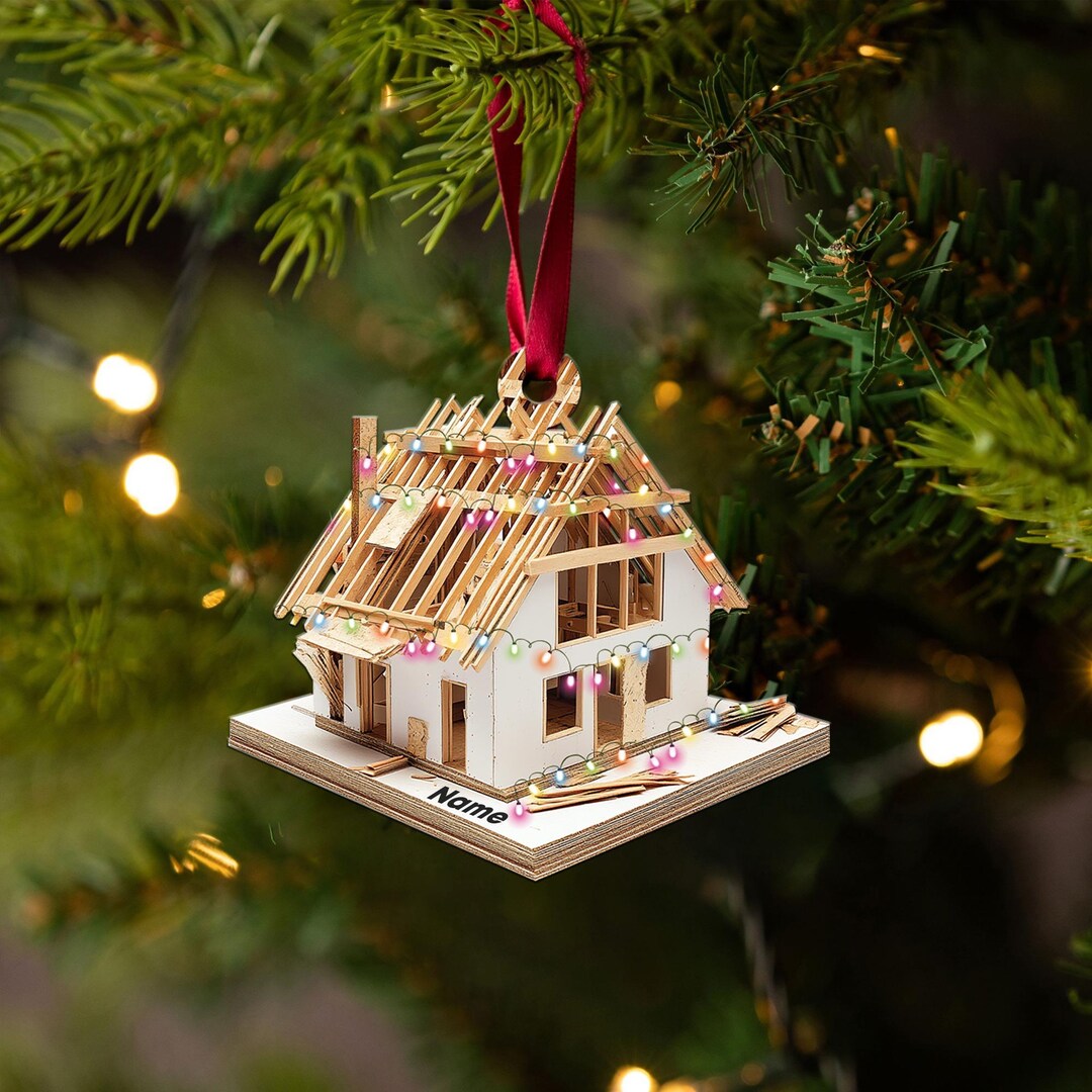 Personalized Under Construction House Ornament • Custom Home Builder ...
