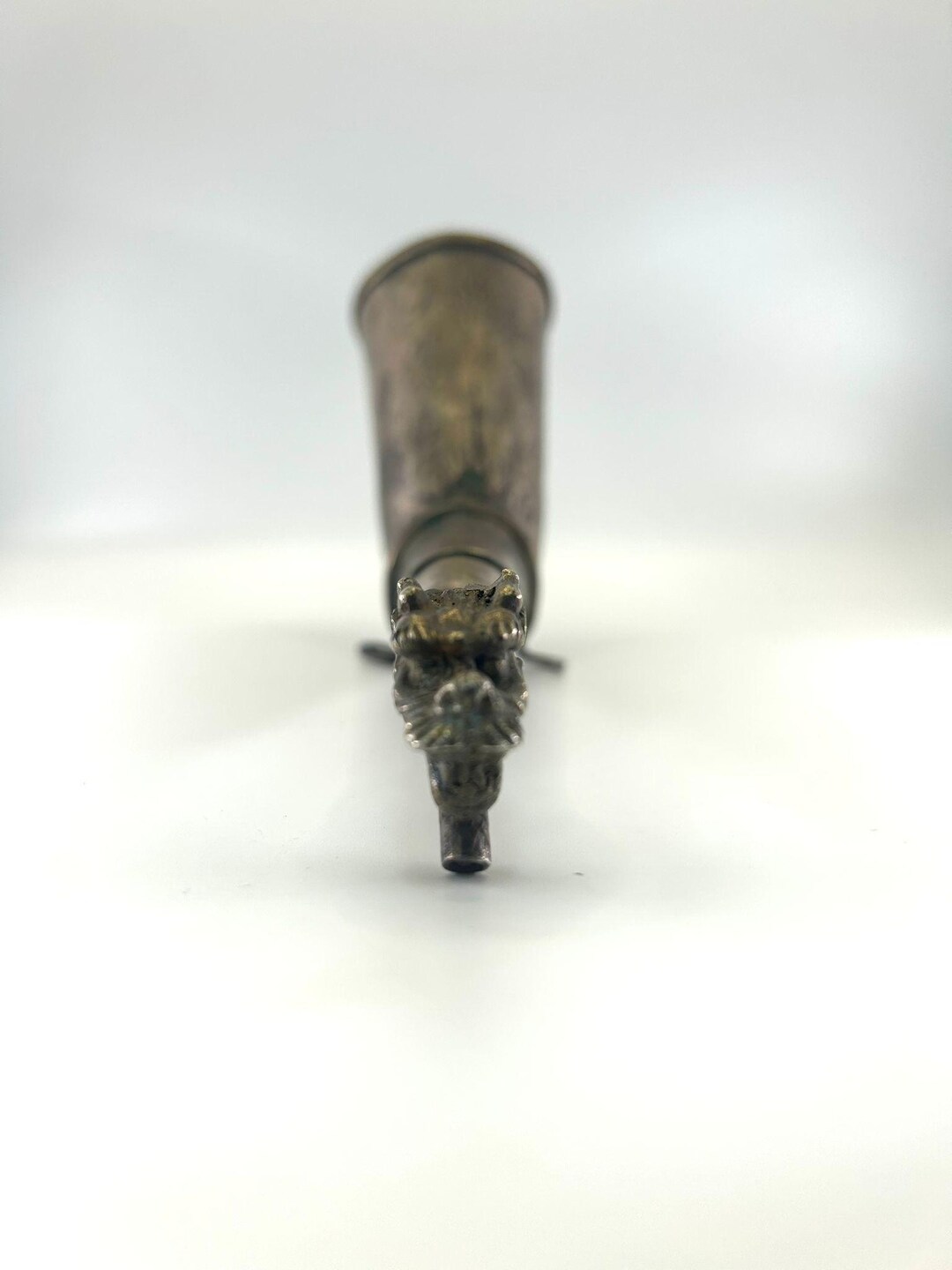 Persian Silver Rhyton I Handcrafted Lion-head Pouring Horn I Antique ...