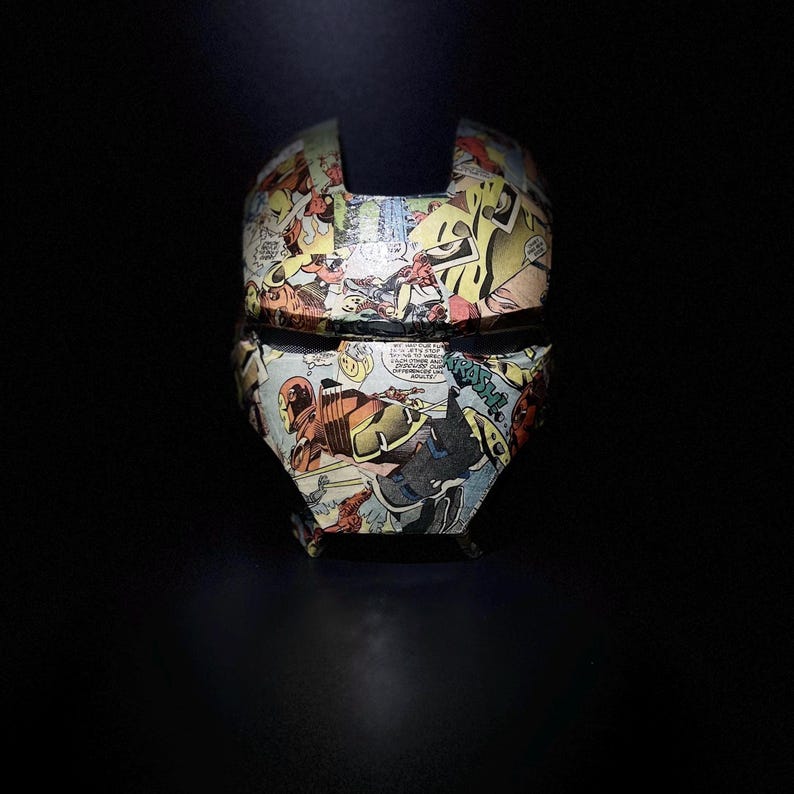 Custom Comic Panel Helmet, Mask, Crest, Superhero Cosplay Prop - Etsy