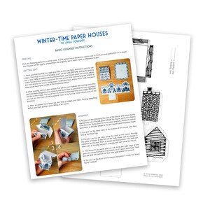 Winter-time Paper Houses - Etsy