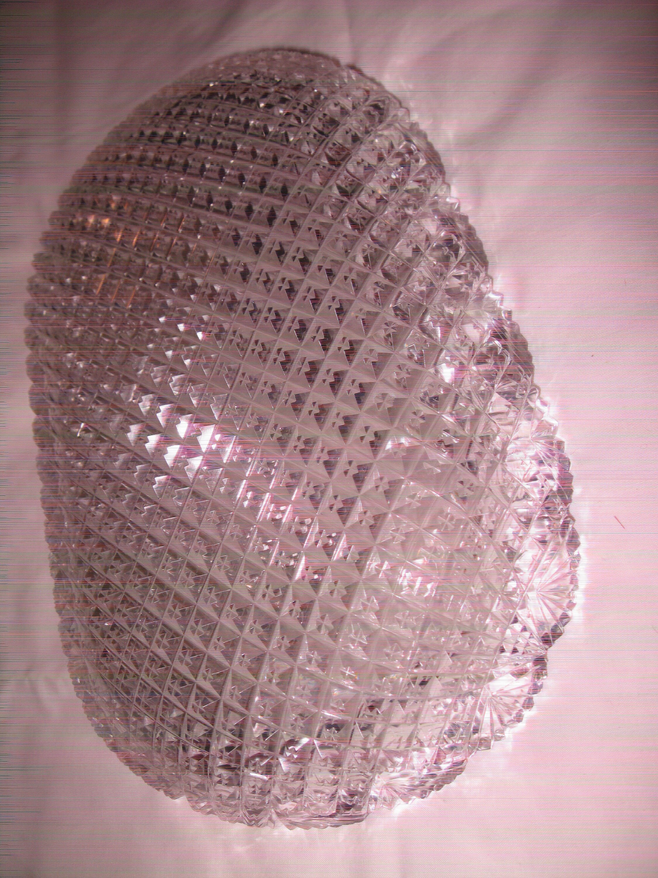 Crystal Bread Dish Low Bowl Lead Crystal Deep American Brilliant Style ...