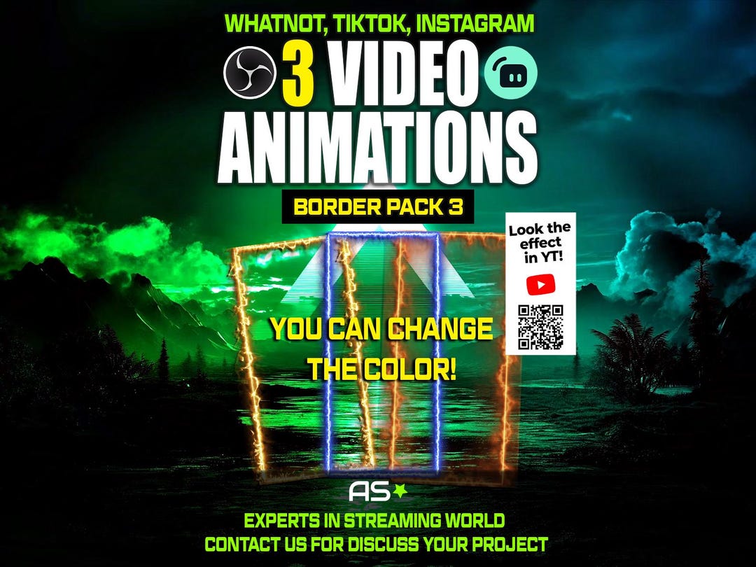 Animated Stream Overlay | Tiktok Whatnot OBS Border Pack (digital ...