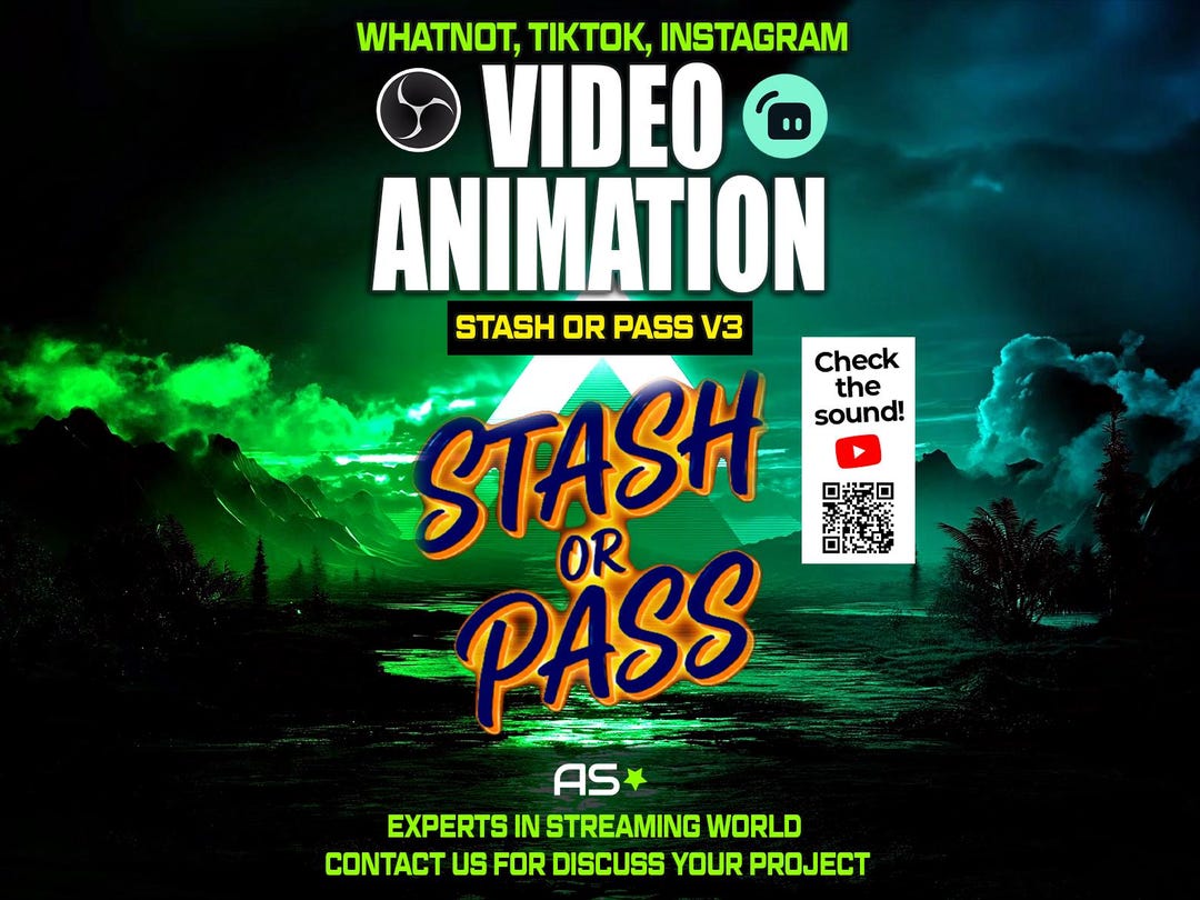 Animated Stream Overlay | Stash or Pass V3 (WEBM MP4 Digital Download ...