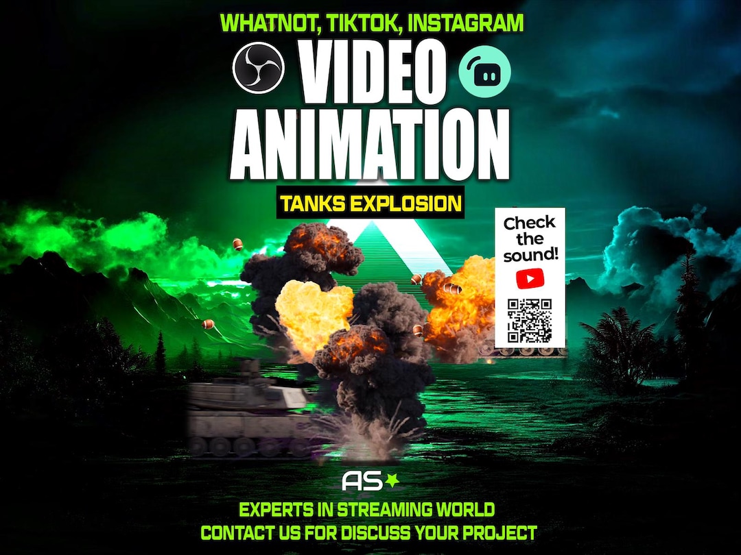 Tanks Explosion Animated Stream Overlay | OBS, Tiktok, Whatnot (WEBM ...