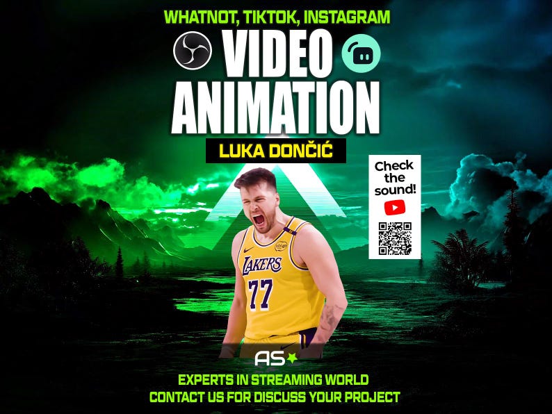 Luka Doncic Animated Stream Overlay | Transparent Video Effect (digital ...