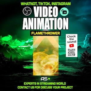 Flamethrower Stream Overlay | Animated Transparent Video (digital ...