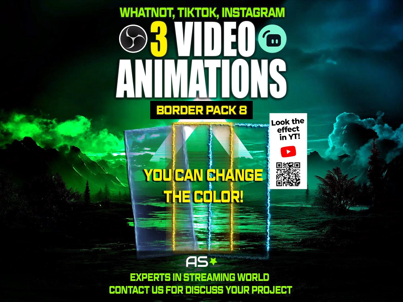 Animated Stream Overlay | Tiktok Whatnot OBS Borders (digital Download ...