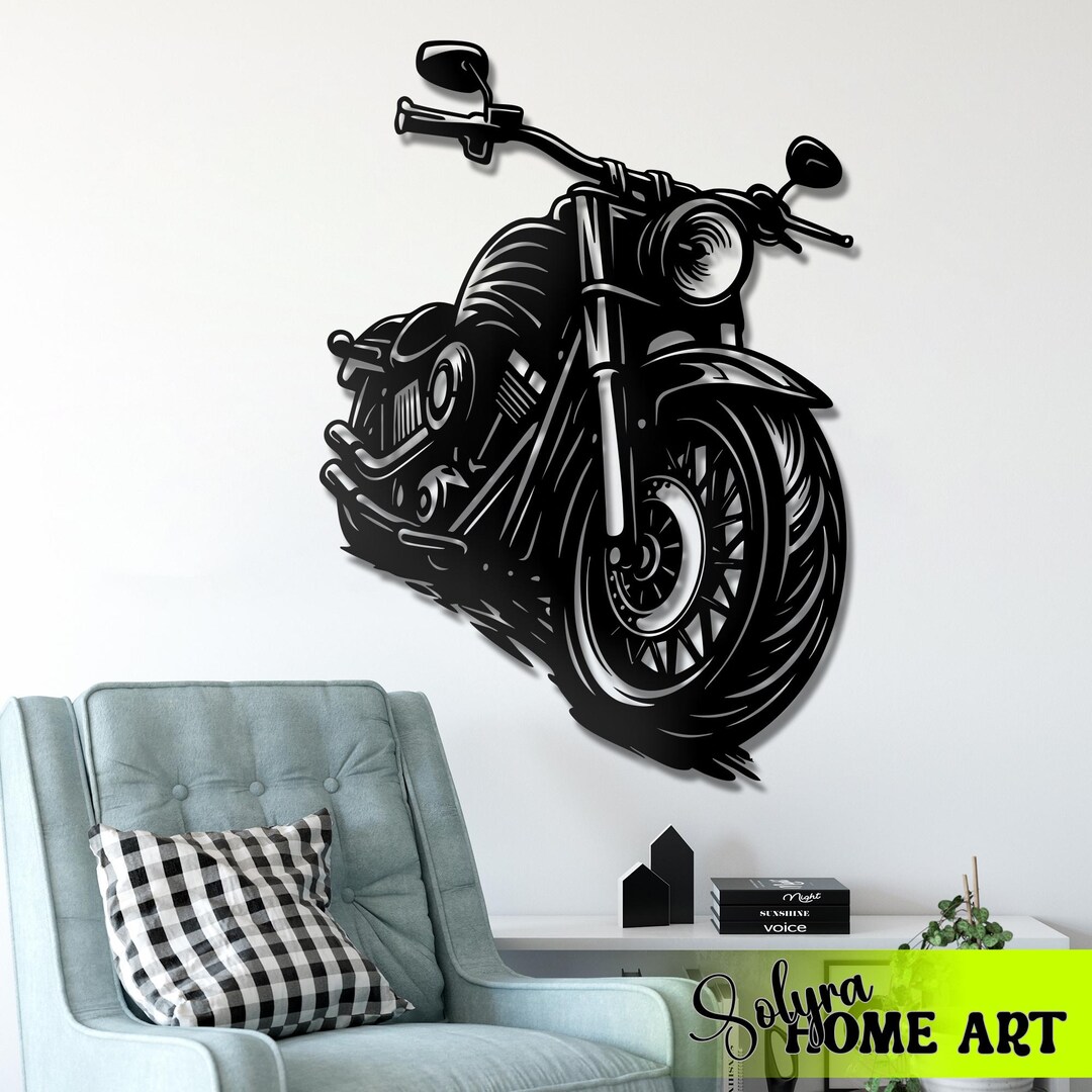 Motorcycle Metal Wall Art, Biker Decor, Harley Style Steel Decor - Etsy