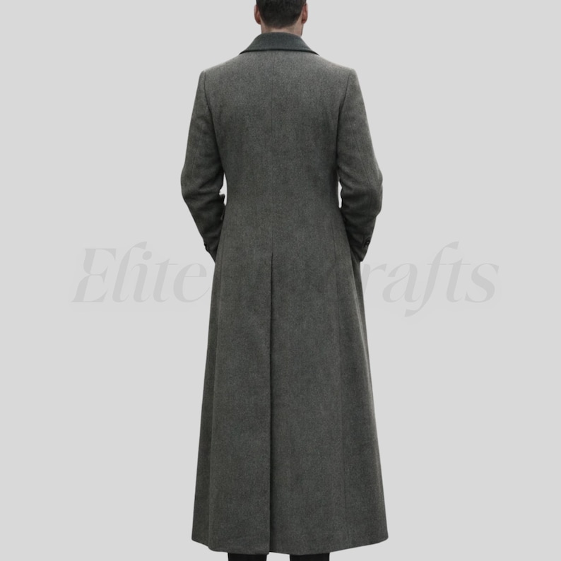 Historical German Military Style Wool Greatcoat - Field Grey Double ...