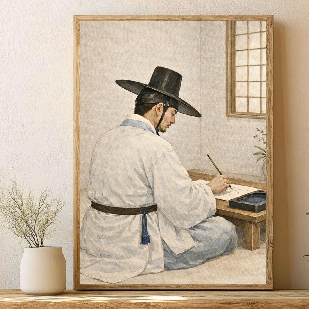 Hanbok Love Letter Wall Art – Korean Man Romantic Printable Poster - Etsy