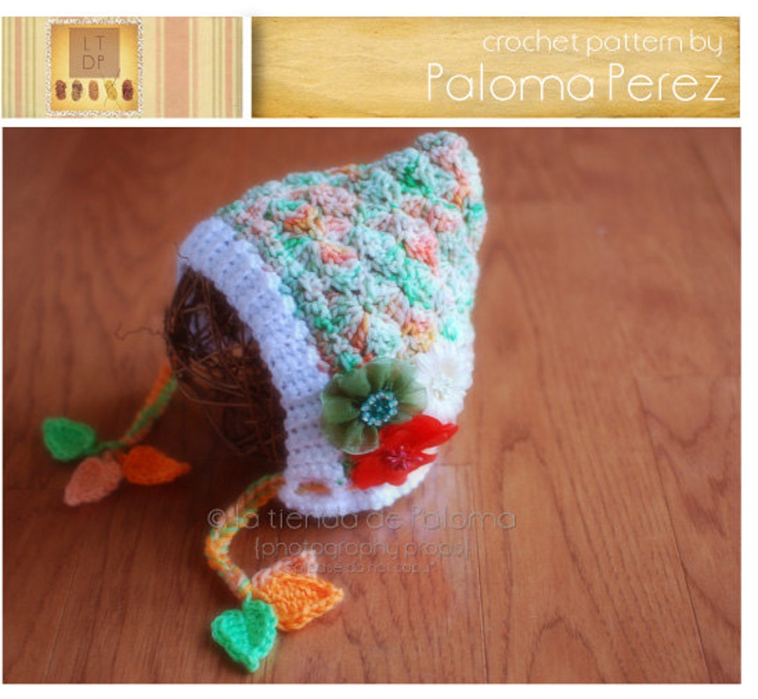 INSTANT DOWNLOAD Crochet Shelly Pixie Bonnet Pattern Baby Shelly ...