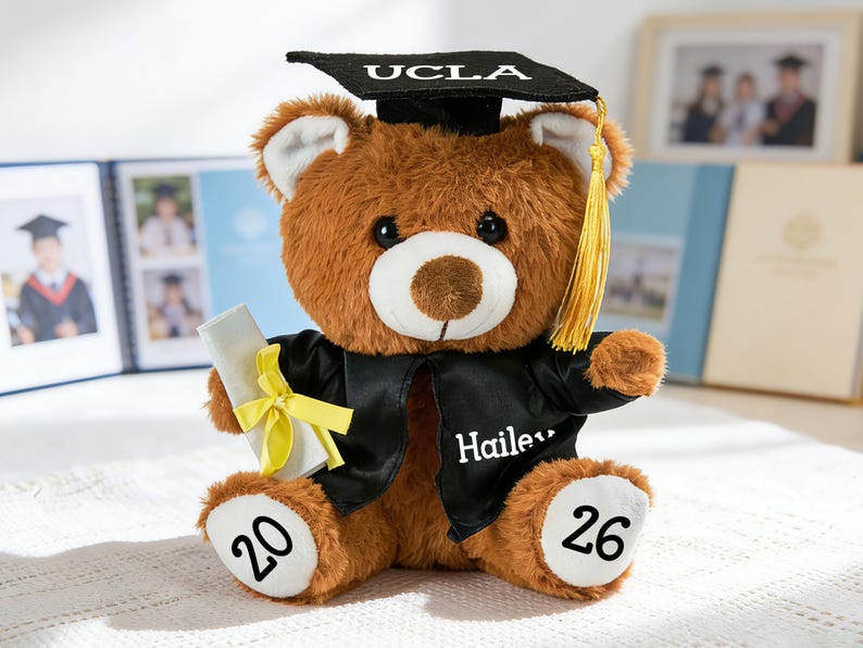 Personalized Graduation Teddy Bears Class of 2026 ,grad Bear With Name ...