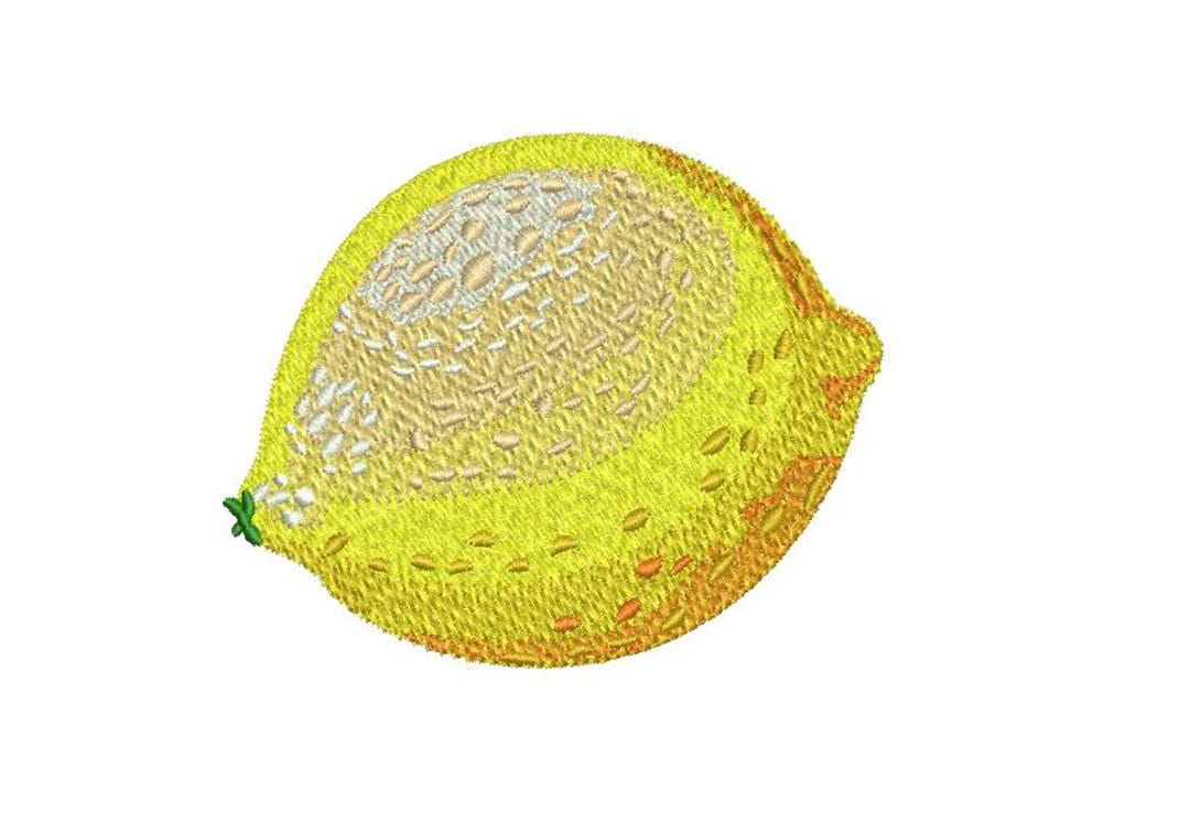 Lemon Machine Embroidery Design: Citrus Motif (digital Download) - Etsy
