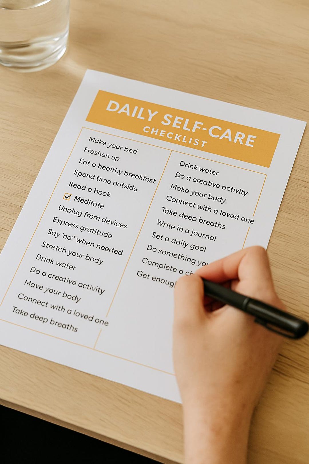 Self-care Checklists PDF Daily, Weekly, Stress Relief and Evening ...