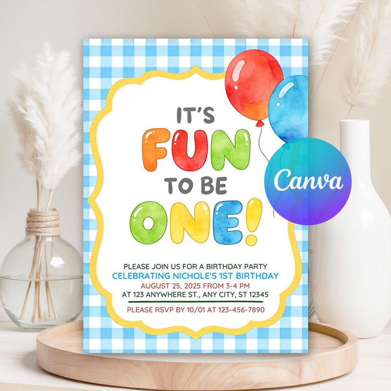 Its Fun Being One Invite - Etsy