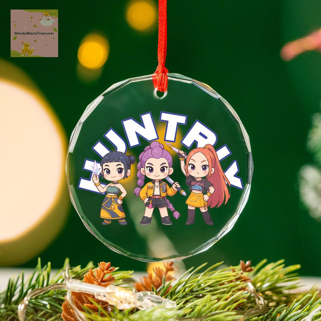 Huntrix Rumi Mira Zoey Anime Christmas Ornament, Cute Demon Hunters ...