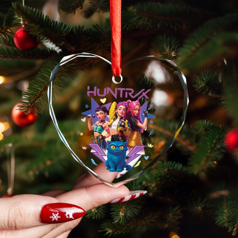 Custom Kpop Demon Hunter Christmas, Halloween Acrylic Ornament, Huntrix ...