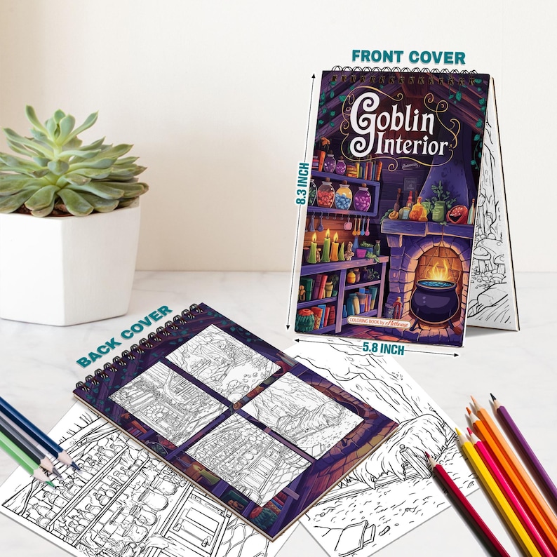 Goblin Interior Coloring Book – Cozy Goblin Homes & Fantasy Interiors ...