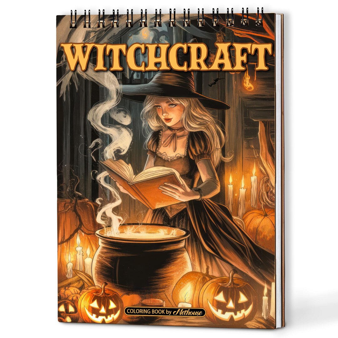 House Witchcraft Coloring Book – Cozy Witch Home Magic, Witchcore ...