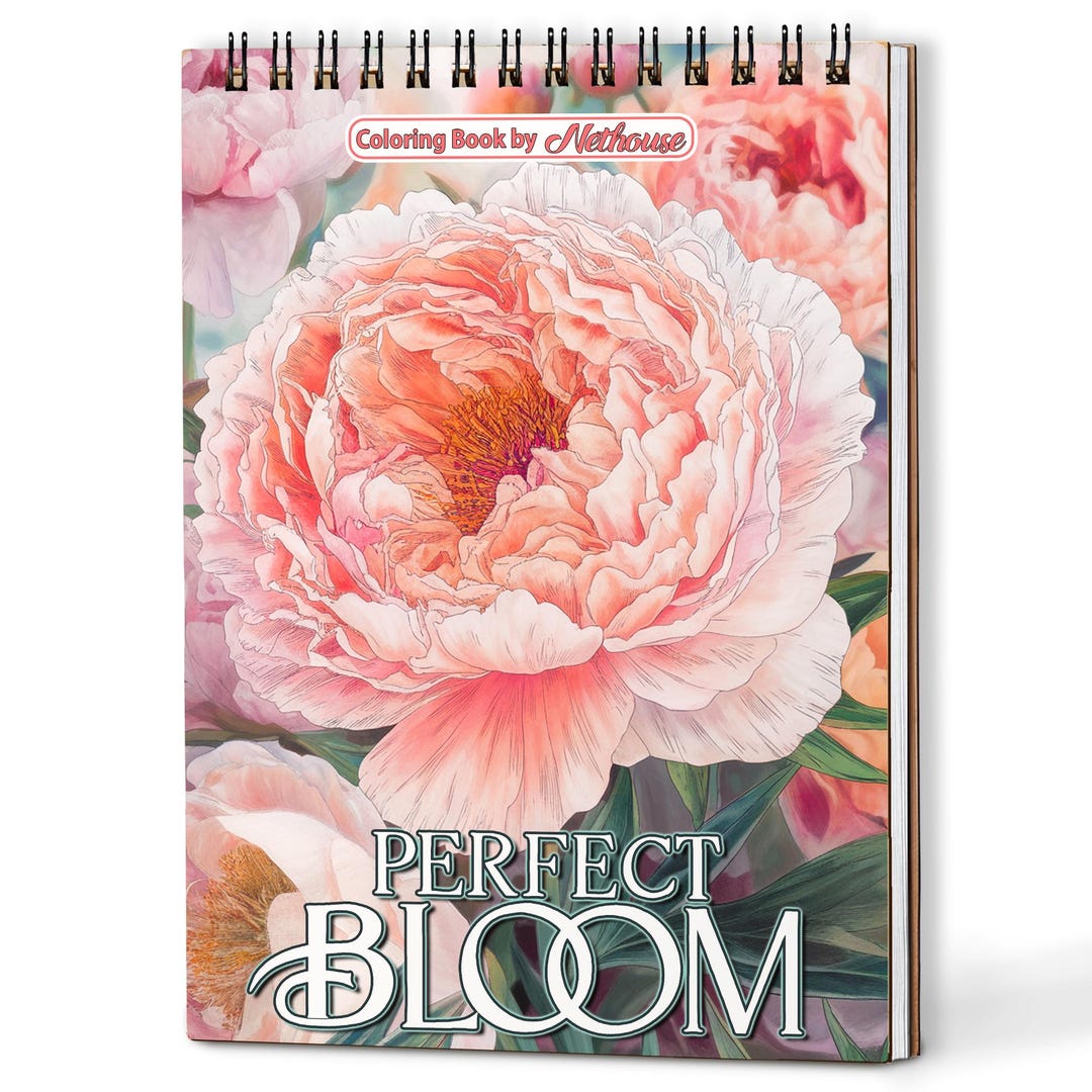 Perfect Bloom Coloring Book A5 – Floral Beauty Art, Relaxing Flower ...