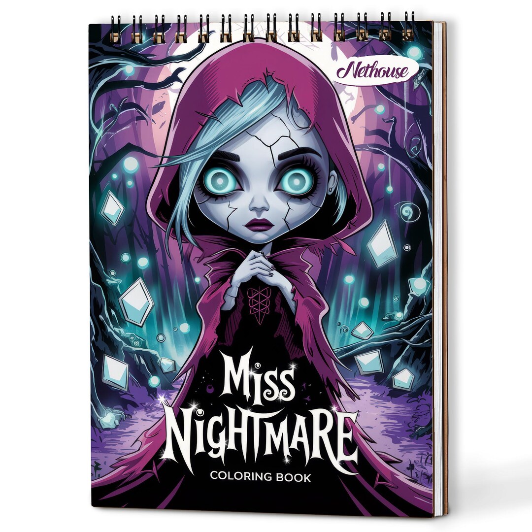 Miss Nightmare Coloring Book A5 – Gothic Fantasy for Adults - Etsy
