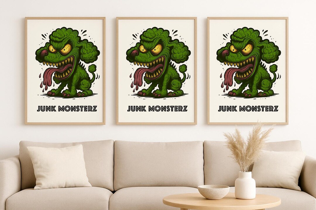 Creepy Cute Monster Wall Art | Printable Poster Digital Download ...