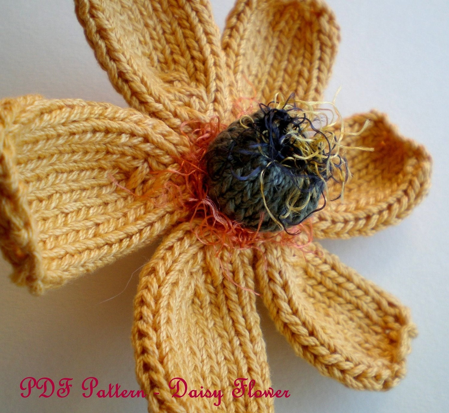 PDF Knitting Pattern - Daisy Knit Flower - Etsy