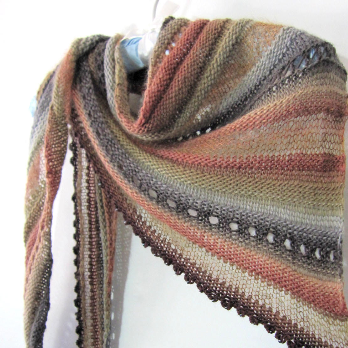 PDF Knitting Pattern - Twiggy Skinny Triangle Shawl Scarf - Etsy