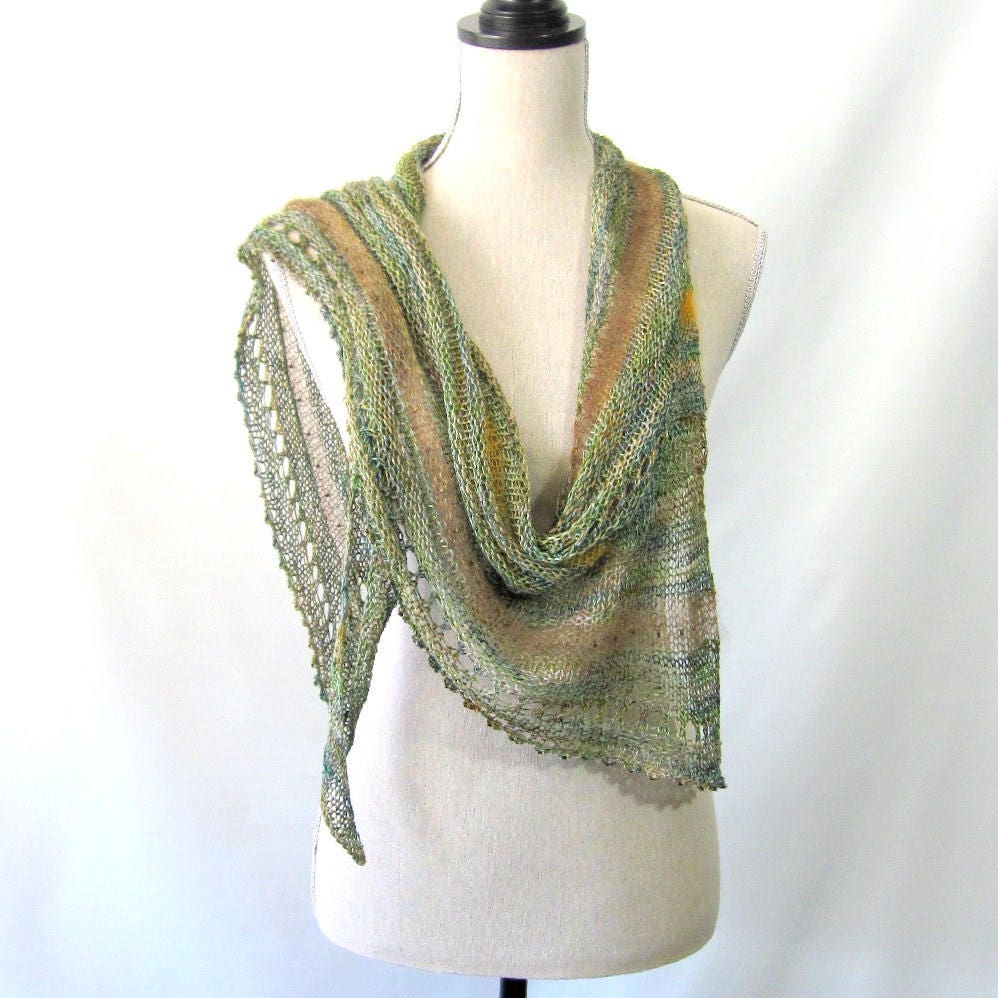 PDF Knitting Pattern - Twiggy Skinny Triangle Shawl Scarf - Etsy