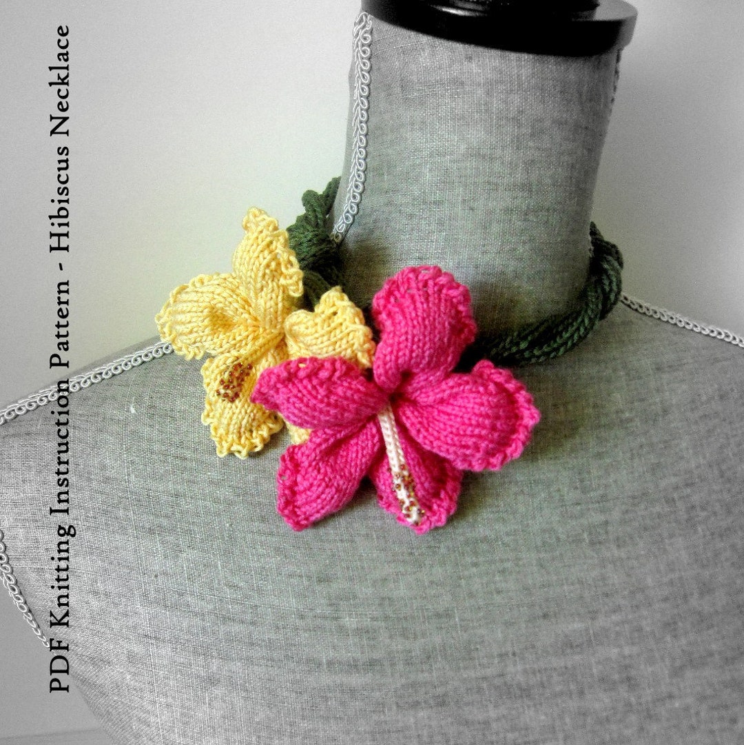 PDF Knitting Pattern - Hibiscus Necklace - Etsy