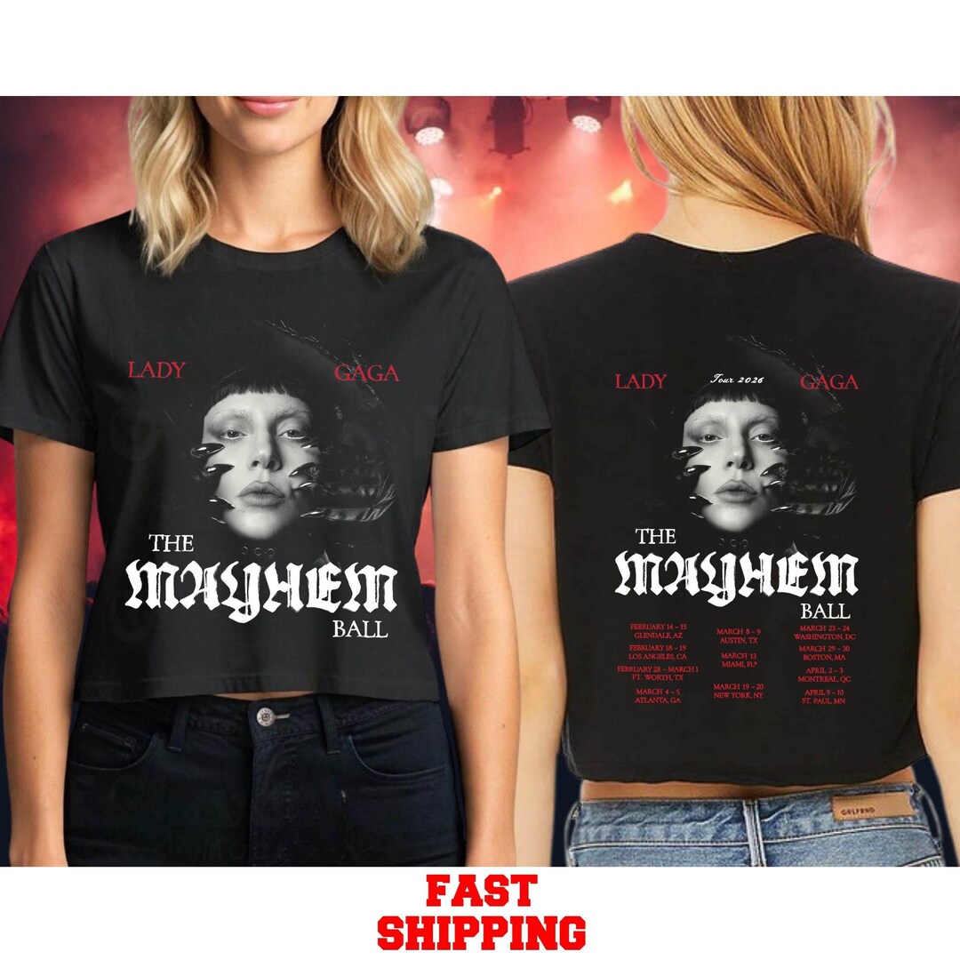Lady Gaga Crop Top - the Mayhem Ball Tour 2026 Merch - Etsy