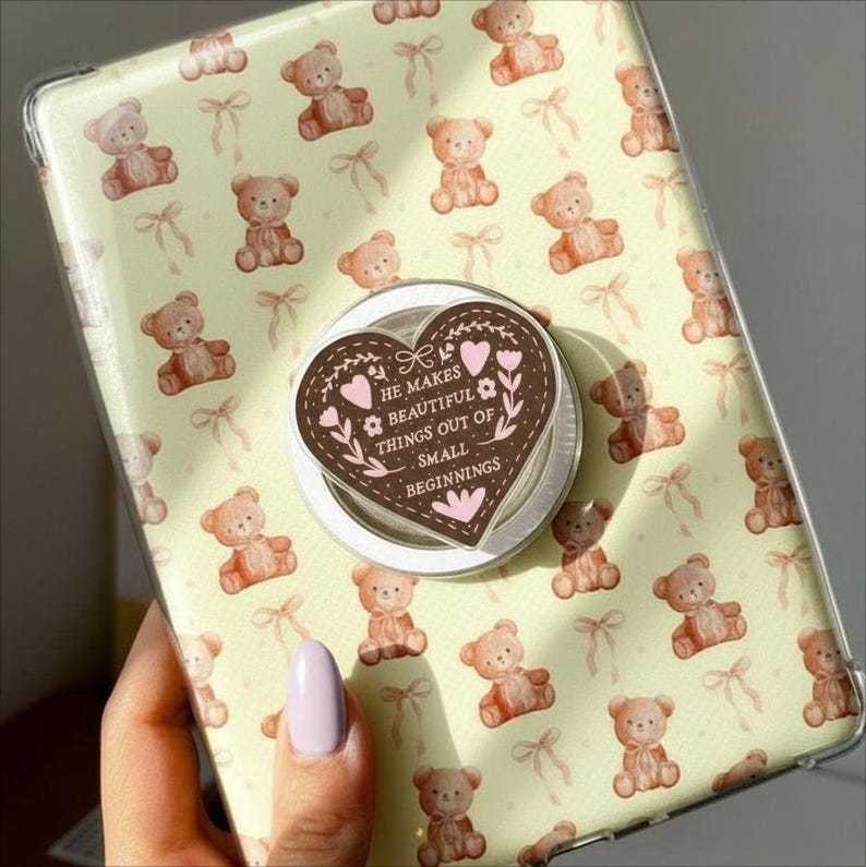 Small Beginnings Magsafe Phone Grip, Floral With Uplifting Quote ...