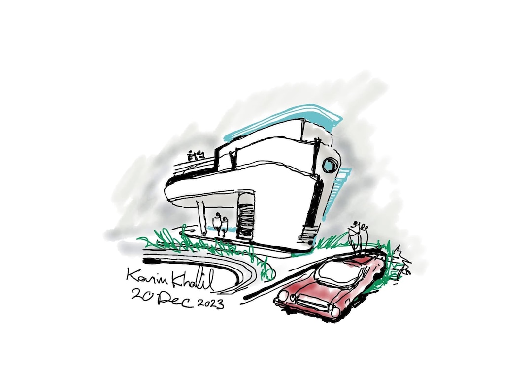 Original Digital Sketch by Karim Khalil Transformed by AI: Modern ...