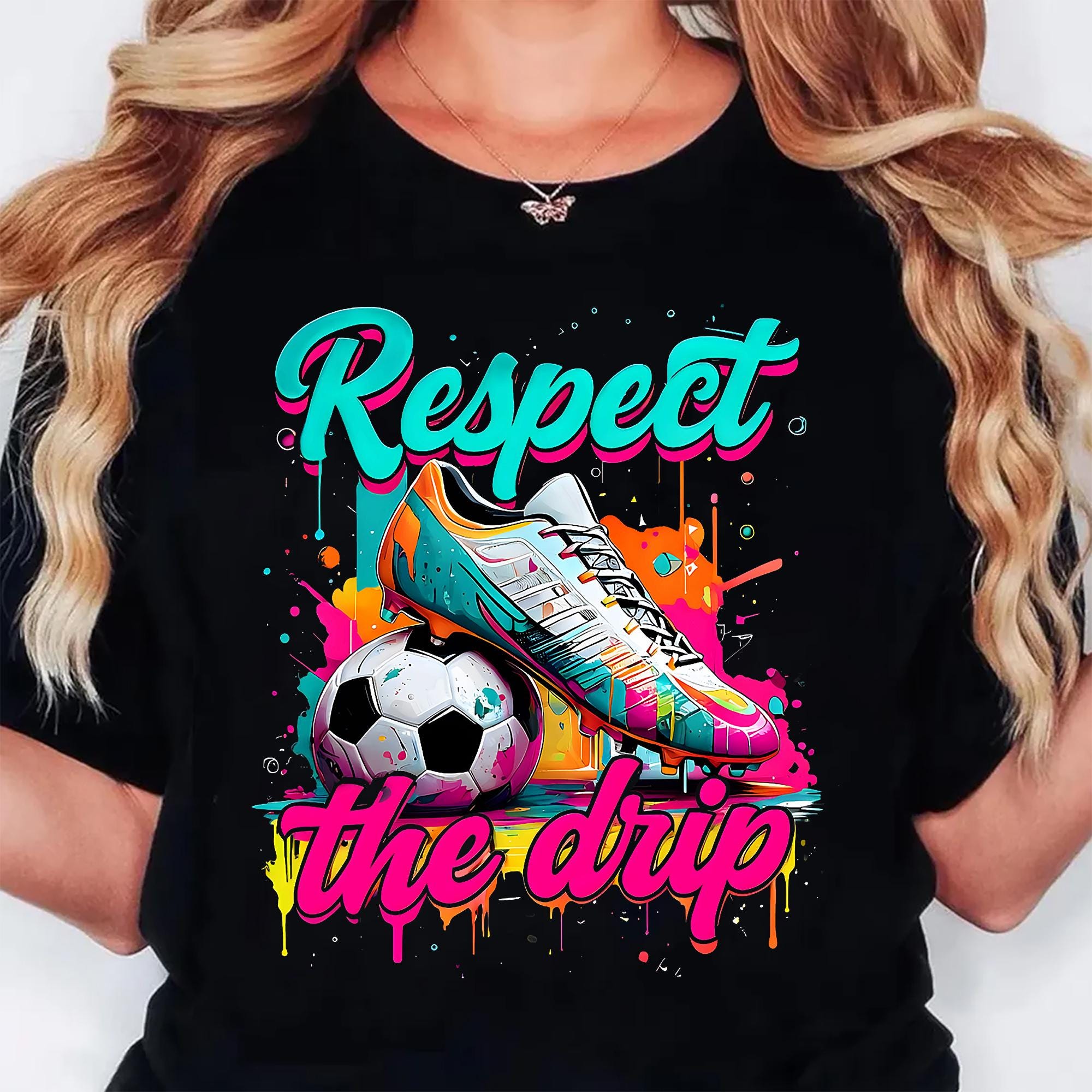 Soccer Drip PNG Bundle, Respect the Drip Soccer Ball Ice Cream Melt ...