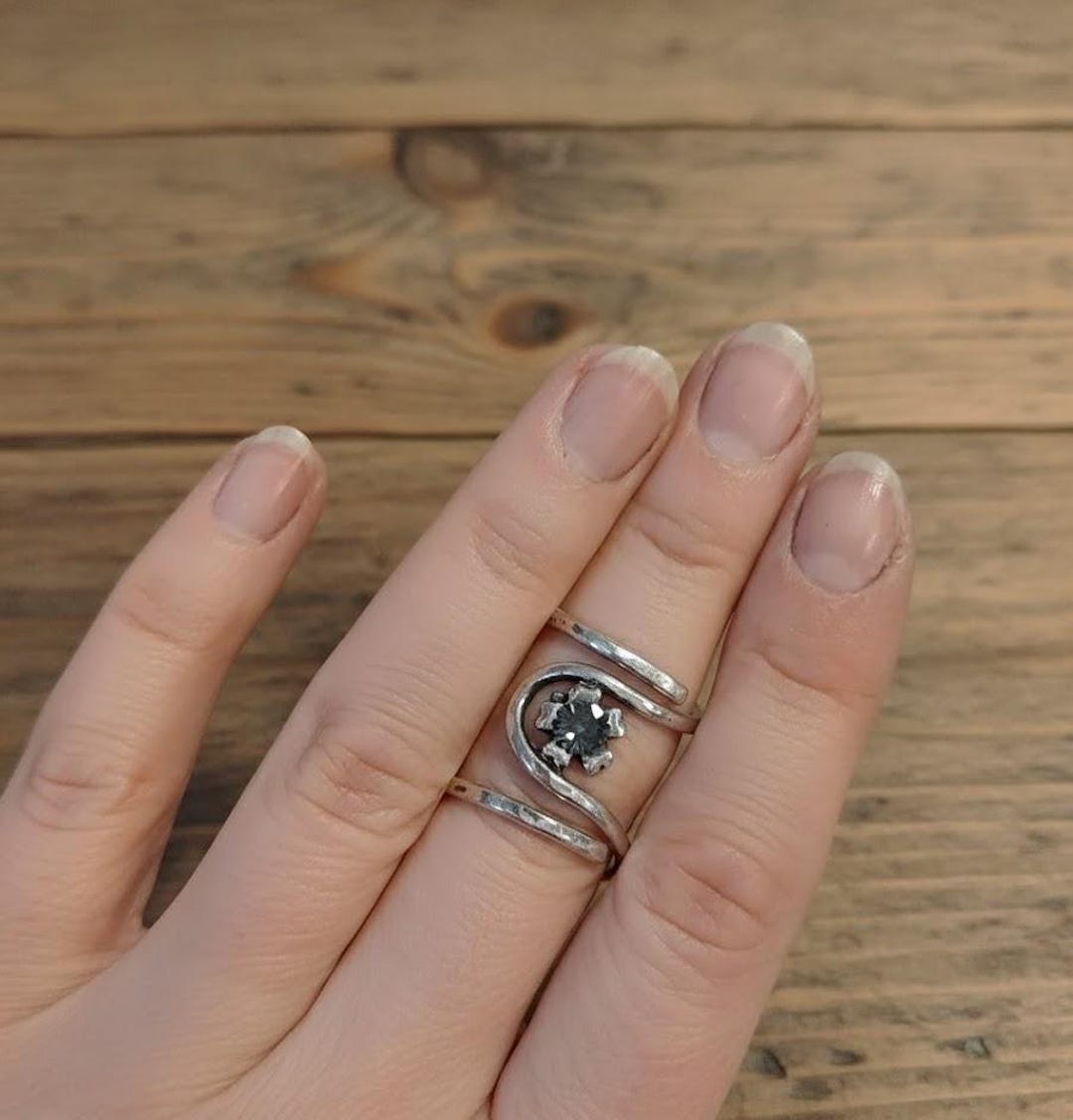 Arthritis Finger Splint With Flower, Sterling Silver 925 Adjustable ...
