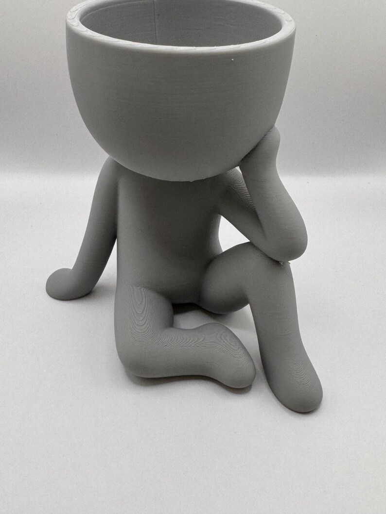3D Printed Thinking Man Planter - Etsy