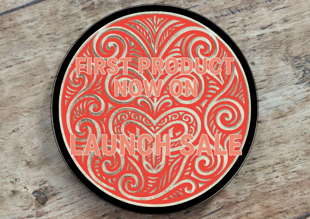 Koru Heart - Digital Download , Laser Cut File With Lightburn ...