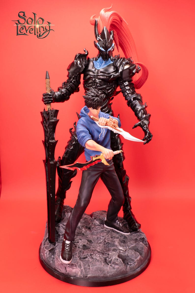 Sung Jin-woo and Ingris 35cm Approx - Solo Leveling - High Quality ABS ...
