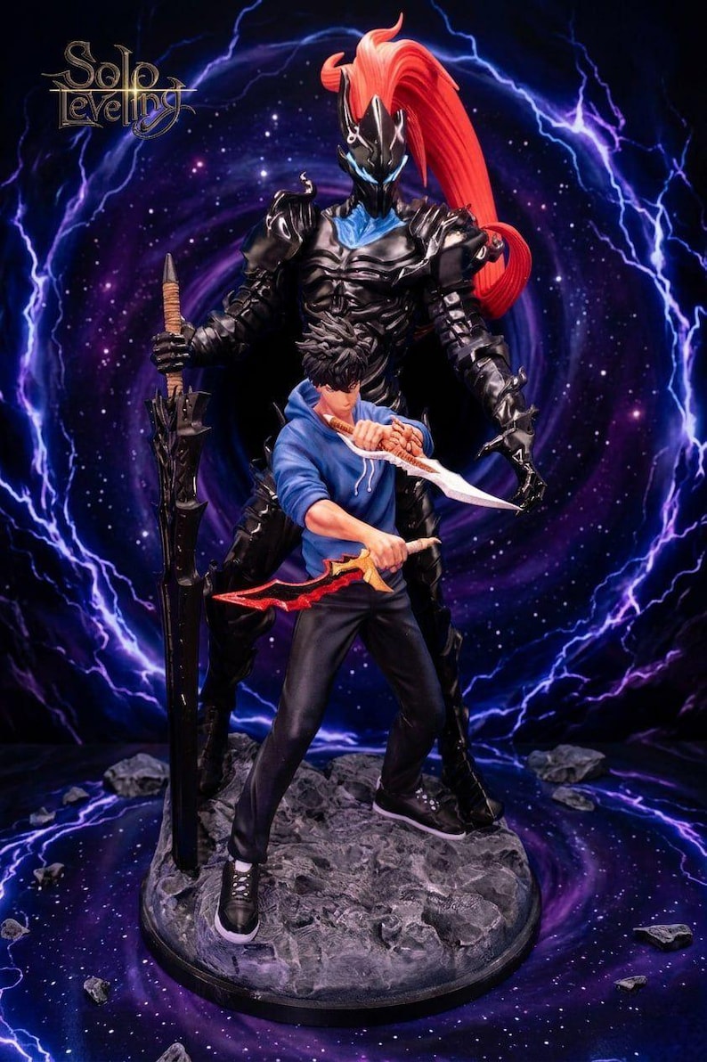 Sung Jin-woo and Ingris 35cm Approx - Solo Leveling - High Quality ABS ...
