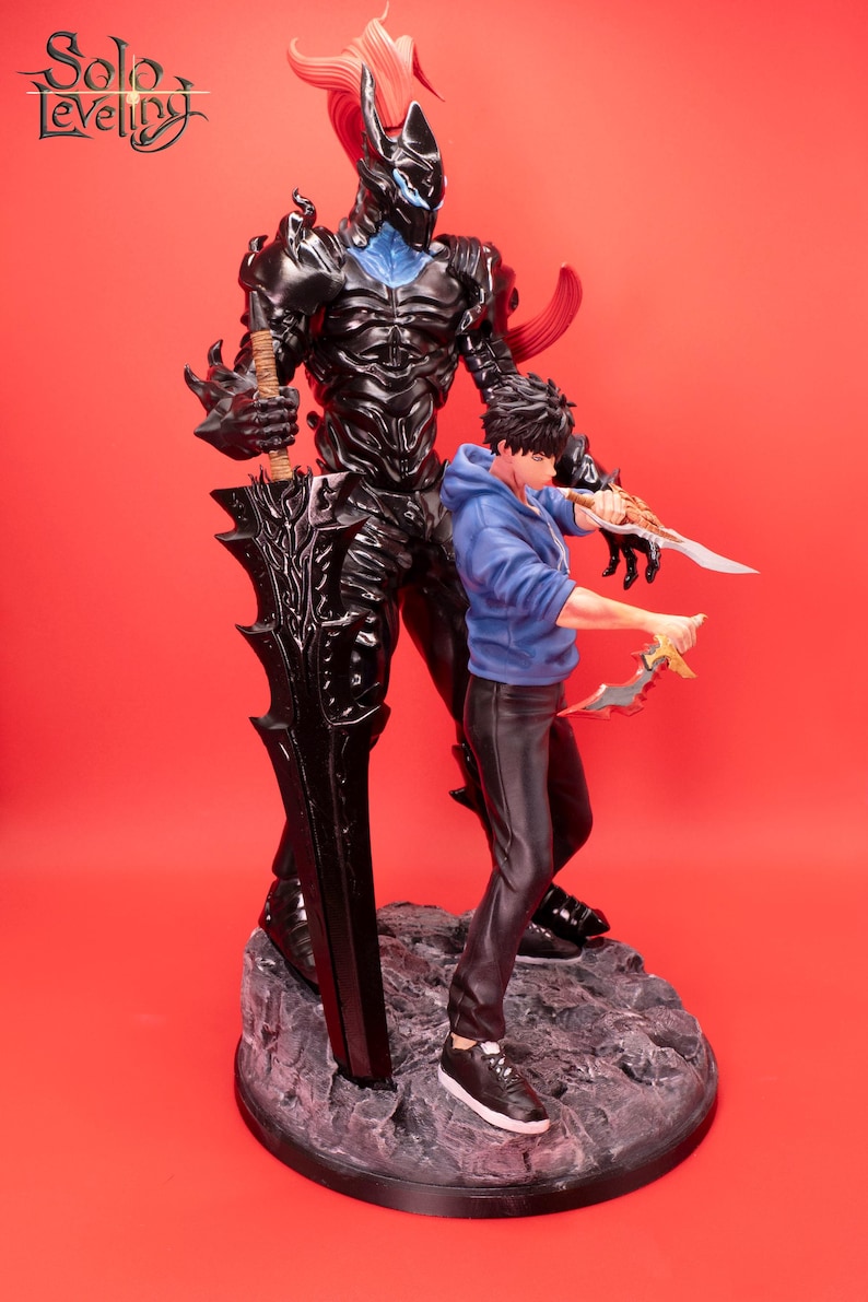 Sung Jin-woo and Ingris 35cm Approx - Solo Leveling - High Quality ABS ...