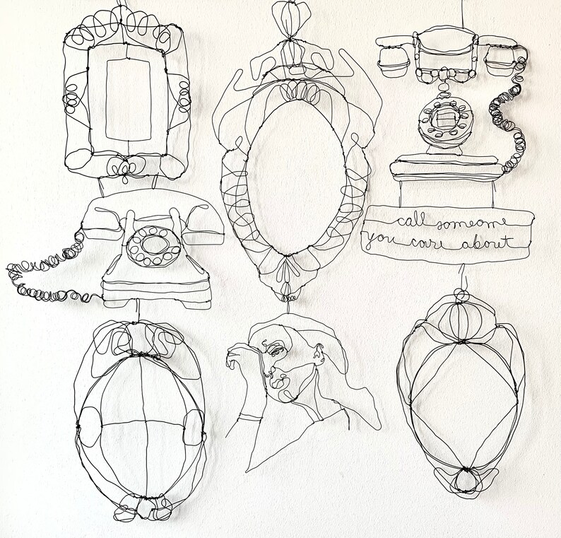 Vintage Telephone Wire Sculpture Wall Art - Etsy