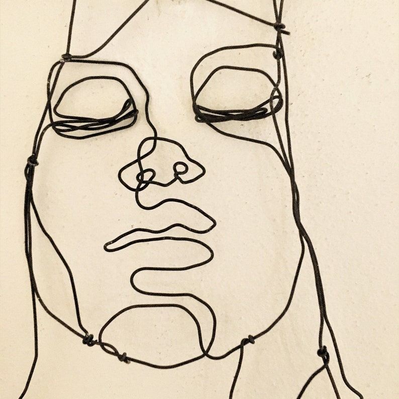 Tina With Her Arms Raised Wire Sculpture Woman Portrait | Etsy