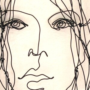 Wire Wall Art - Lovely Woman Portrait - Metal Sculpture - Gift Ideas ...